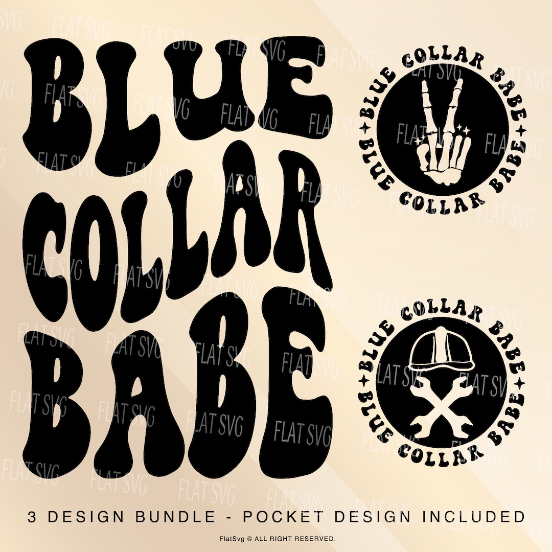 Blue Collar Babe Svg Png, Blue Collar Girlfriend Svg, Blue Collar Png ...