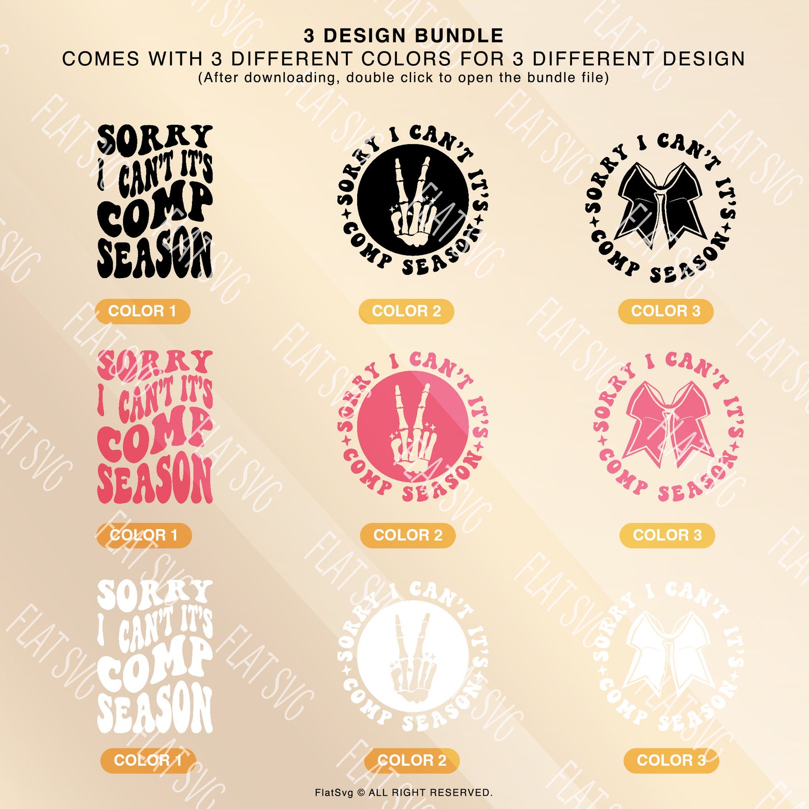 Sorry I Can't It's Comp Season Png Svg, Cheer Svg, Funny Comp Png Svg ...