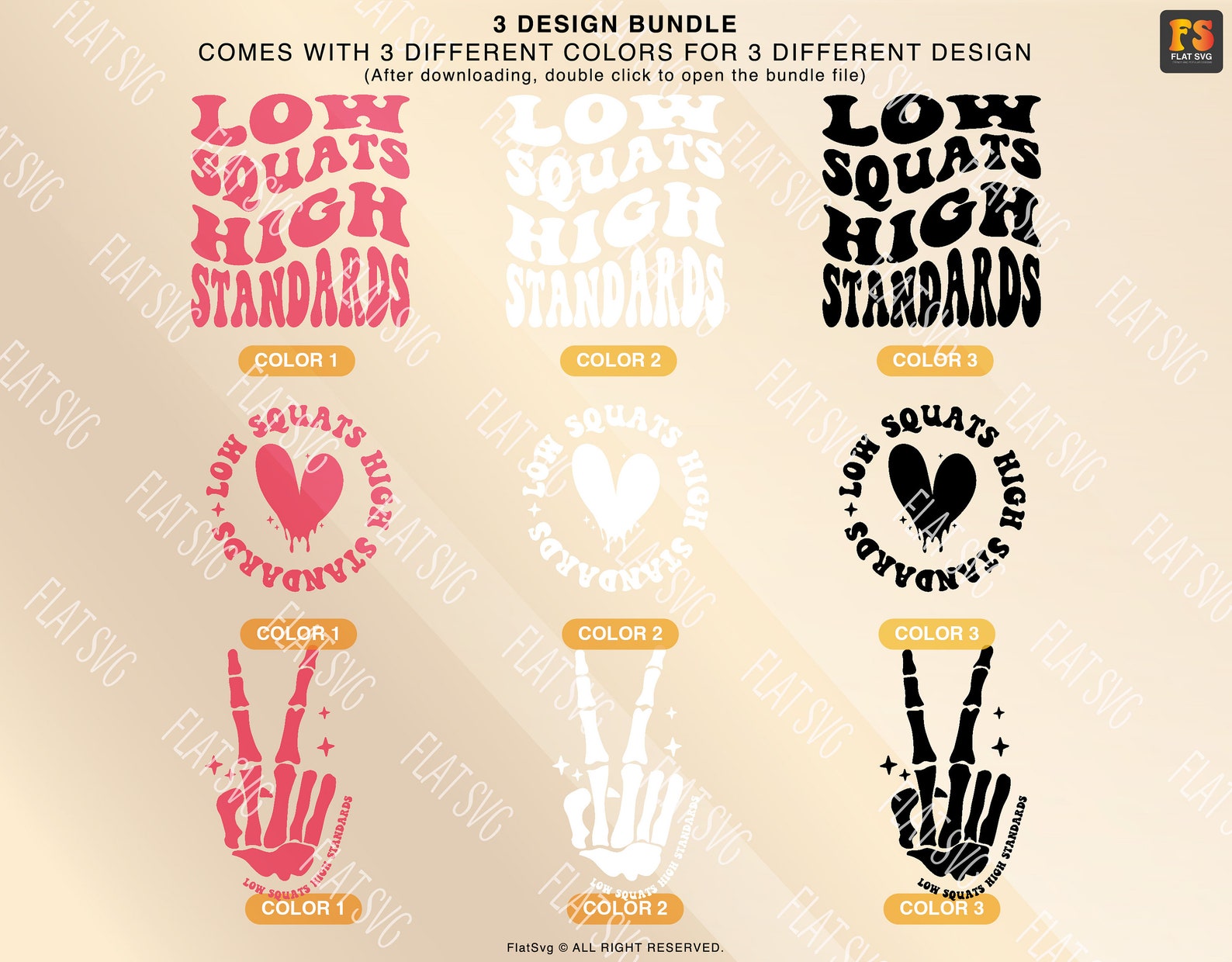 Low Squats High Standards Svg Png Fitness Workout Svg Gym Etsy