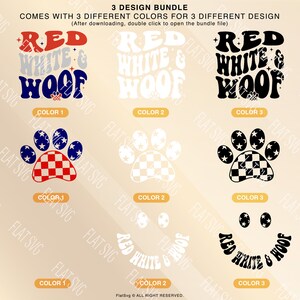 Red White and Woof Svg Png 4th of July Svg Patriotic Svg - Etsy