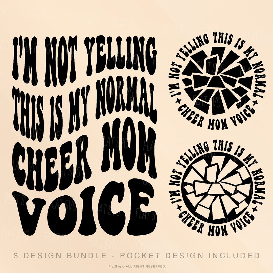 Cheer Mom Voice Png Svg, Cheer Svg Png, Funny Cheer Svg, Cheerleader ...