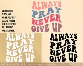 Pray Always Svg Png - Etsy