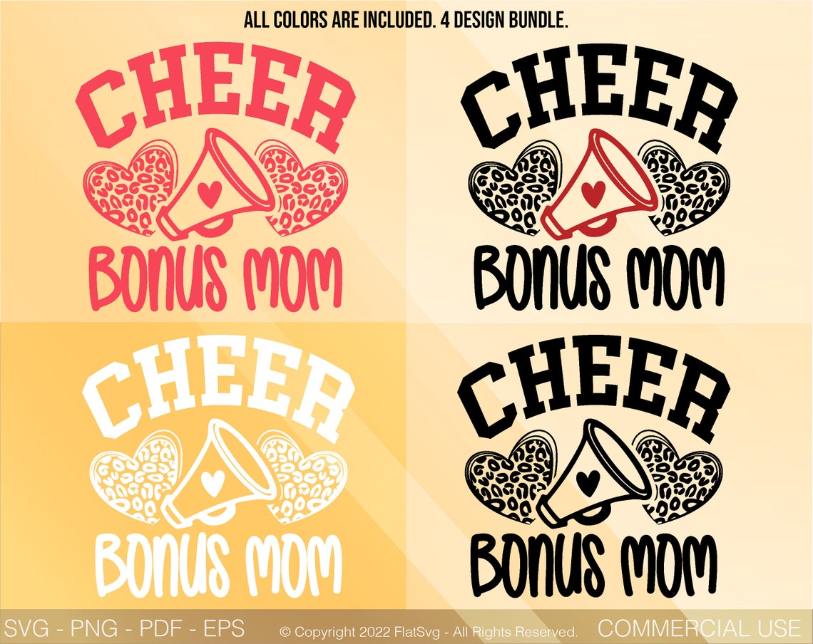 Cheer Bonus Mom Svg Png Cheer Bonus Mom Cut File Leopard - Etsy
