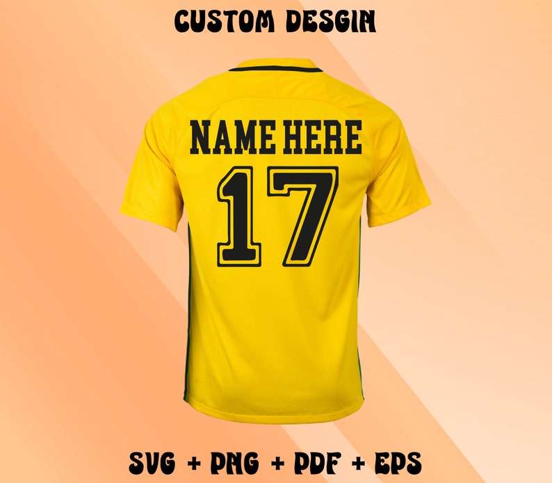 Custom Jersey Name Number Svg Png Jersey Back Design Svg - Etsy