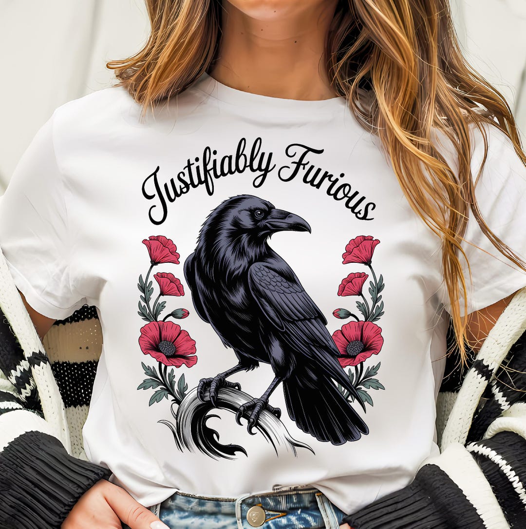 Justifiably Furious Raven Png, Women Rights Png, Raven Quote PNG ...