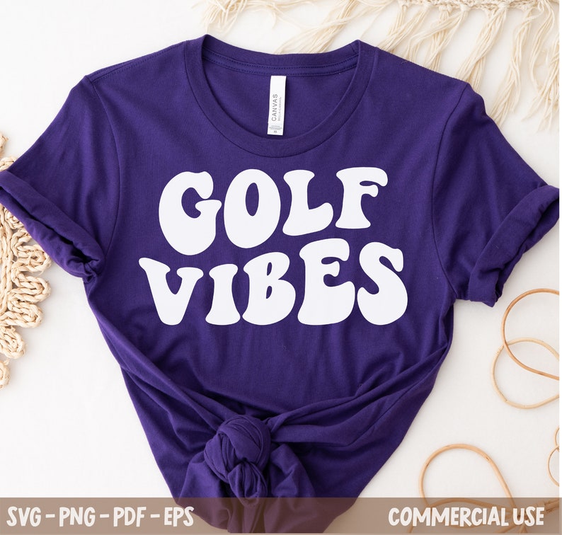 Golf Vibes Svg Png, Golfing Svg, Golfer Clipart, Golf Quote, Wavy ...