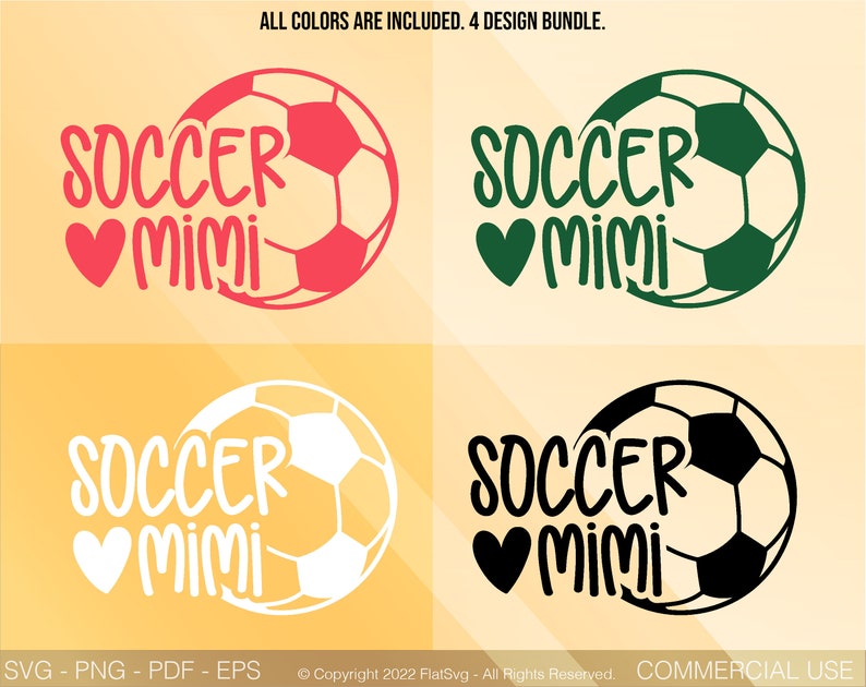 Soccer Mimi Svg Png Soccer Heart Svg Mimi Fan Lover Soccer - Etsy