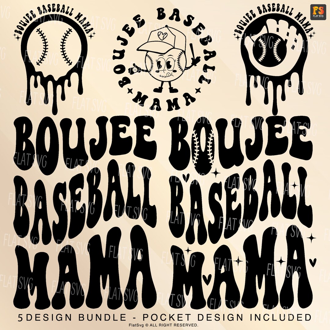 Boujee Baseball Mama Png Svg, Baseball Mama Svg Png, Funny Baseball Melting, Baseball Pocket and ...