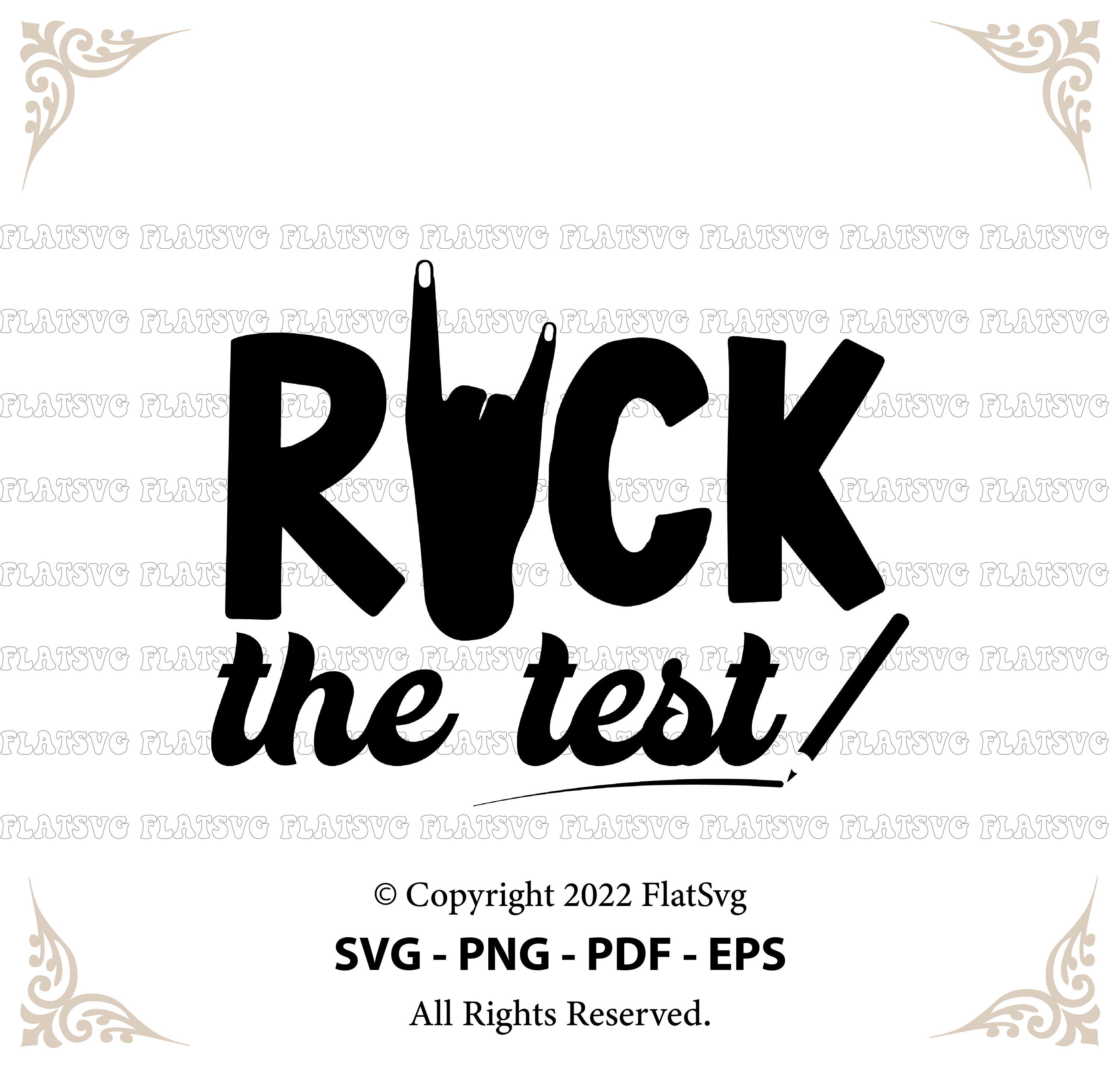 Rock the Test Svg Test Day Teacher Shirt Svg Testing Squad - Etsy