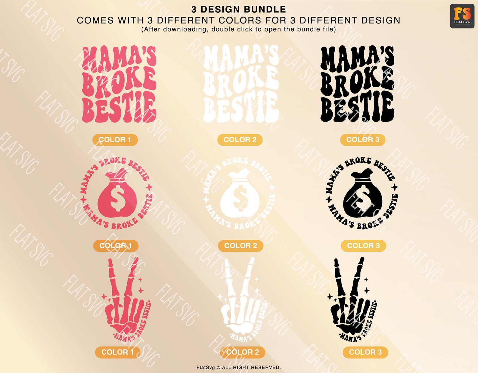 Mama's Broke Bestie Png Svg, Mama Svg, Mom Quote, Funny Cute Quotesvg ...
