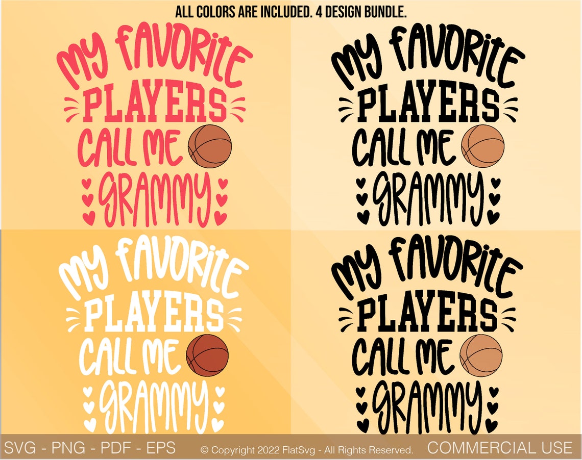 Basketball Grammy Svg My Favorite Players Call Me Grammy Svg - Etsy