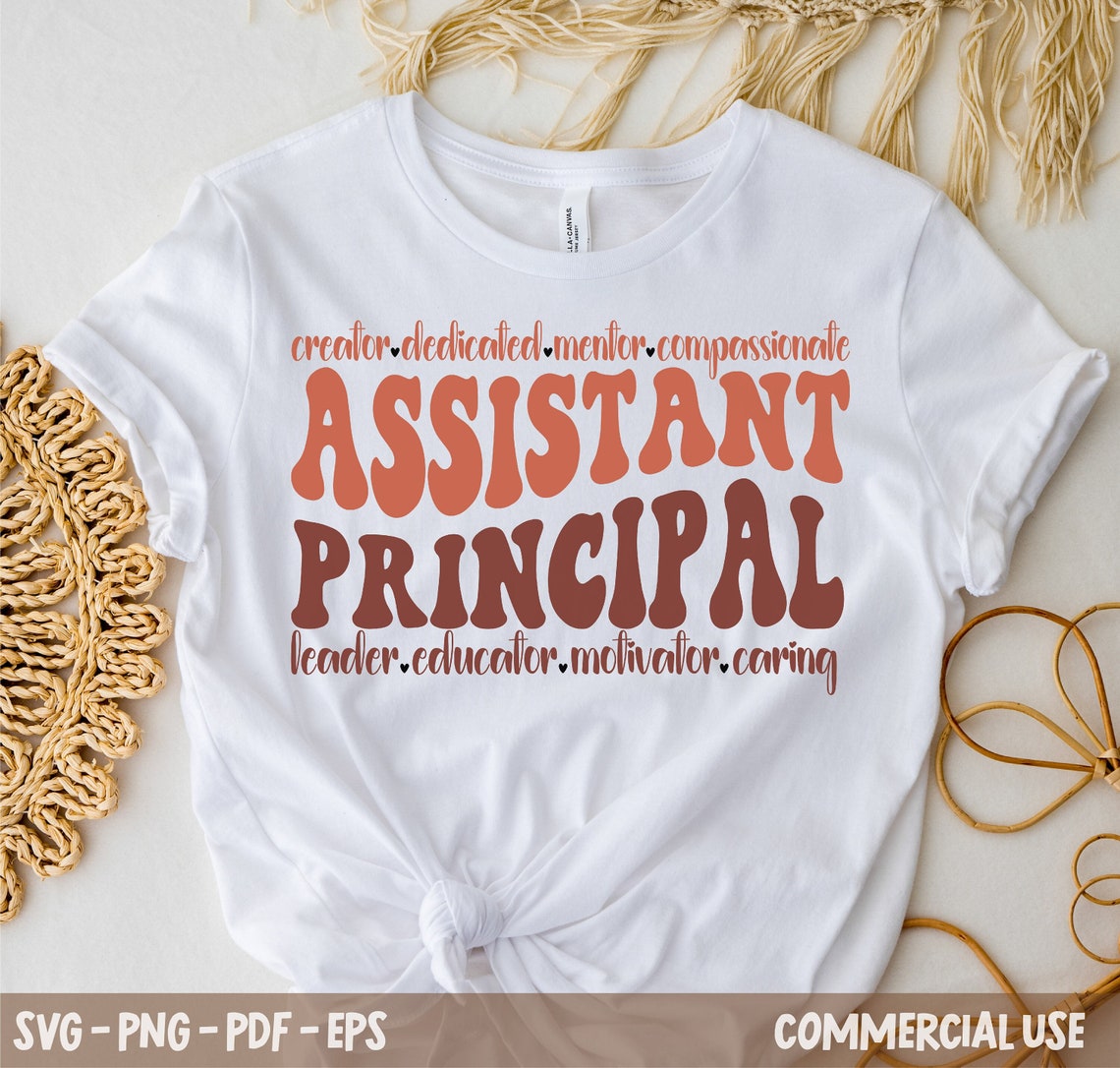 Teacher Svg Assistant Principal Svg School Staff Svg Wavy - Etsy