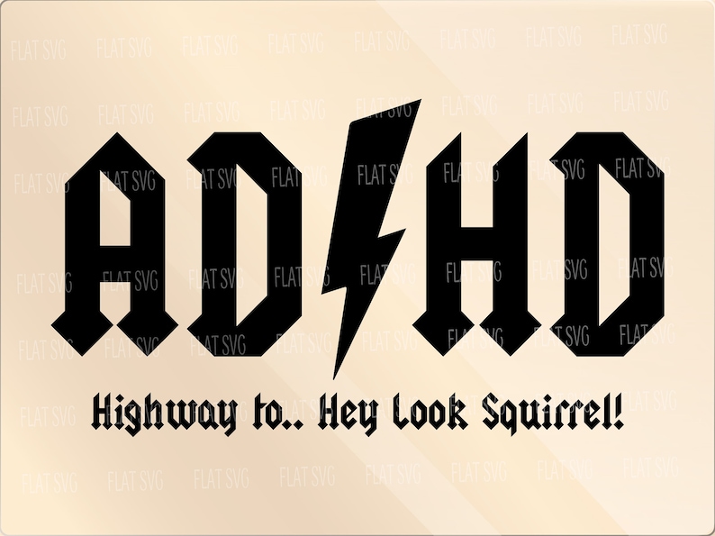 Ad/hd Highway To...hey Look Squirrel! Png Svg, Rocker Svg, Rock and ...