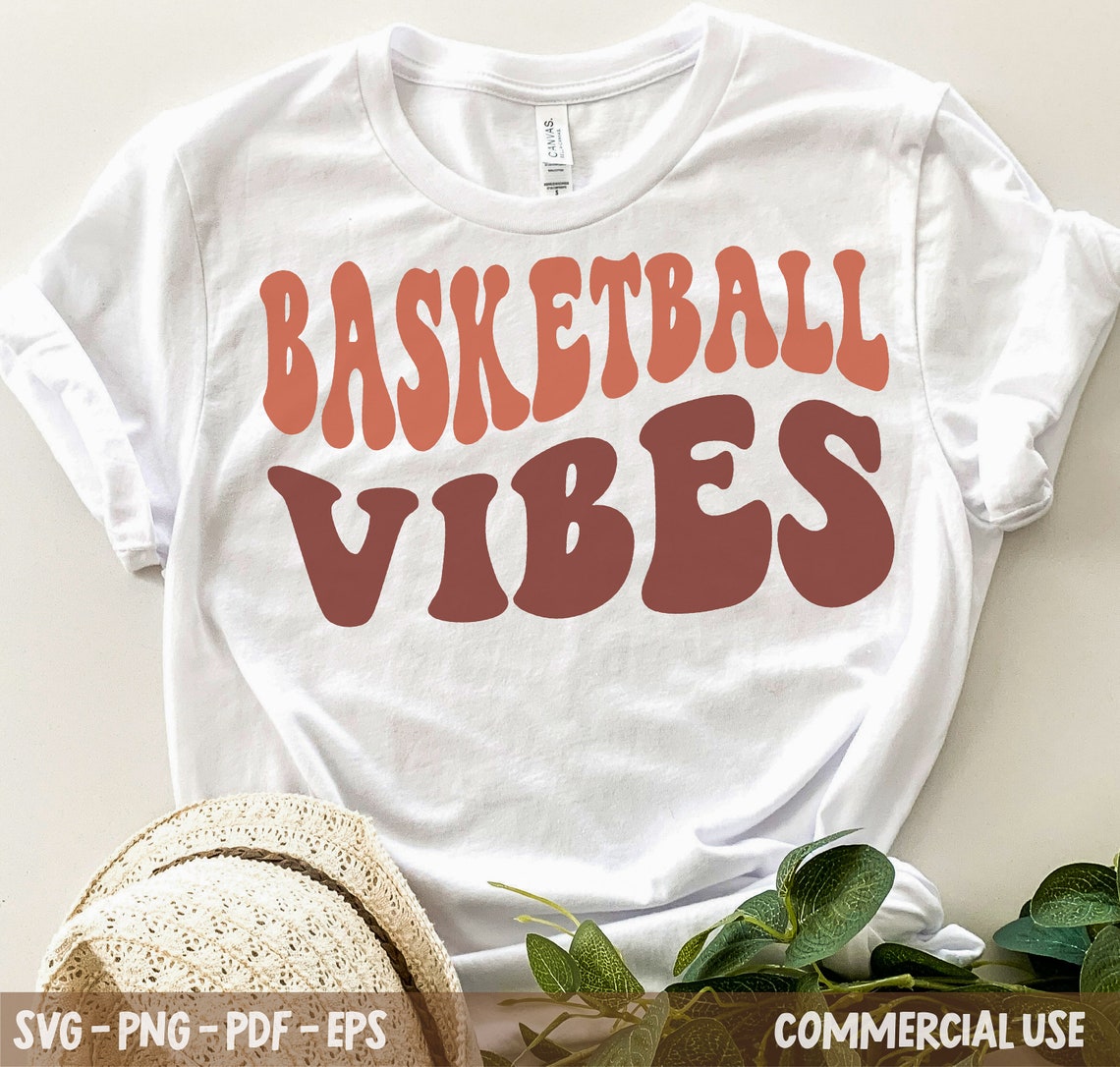 Basketball Vibes Svg Png Trendy Basketball Fan Svg Game Day - Etsy