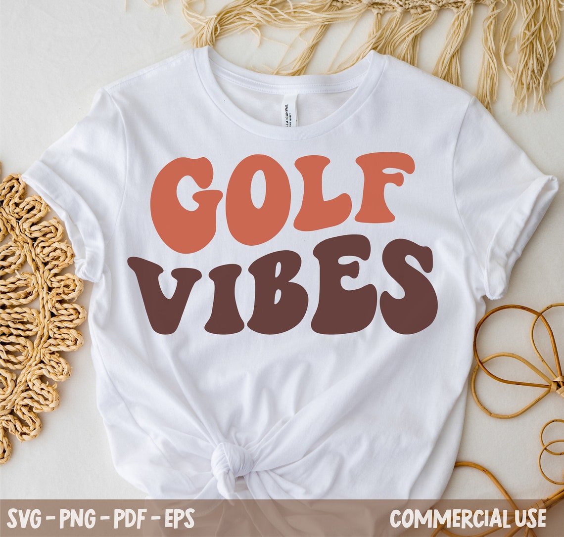 Golf Vibes Svg Png, Golfing Svg, Golfer Clipart, Golf Quote, Wavy ...