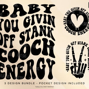 You Give off Stank Cooch Energy Svg, Adult Humor Svg Png, Petty Quote ...