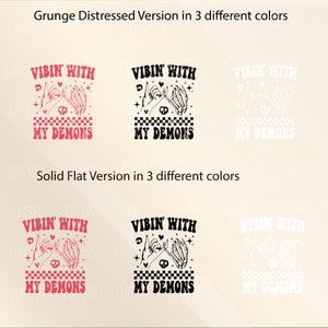 Vibin' With My Demons Svg, Spooky Svg, Halloween Svg, Funny Quote Svg ...