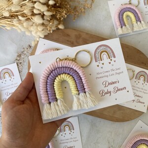Birthday Party Keepsake, Macrame Rainbow Keychain, Guest Gifts, Baby ...