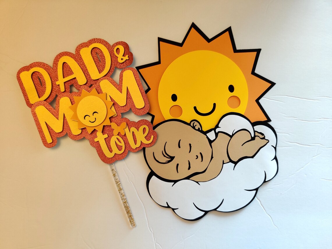Sun/summer Theme Baby Shower Decor Cake Topper and | Etsy