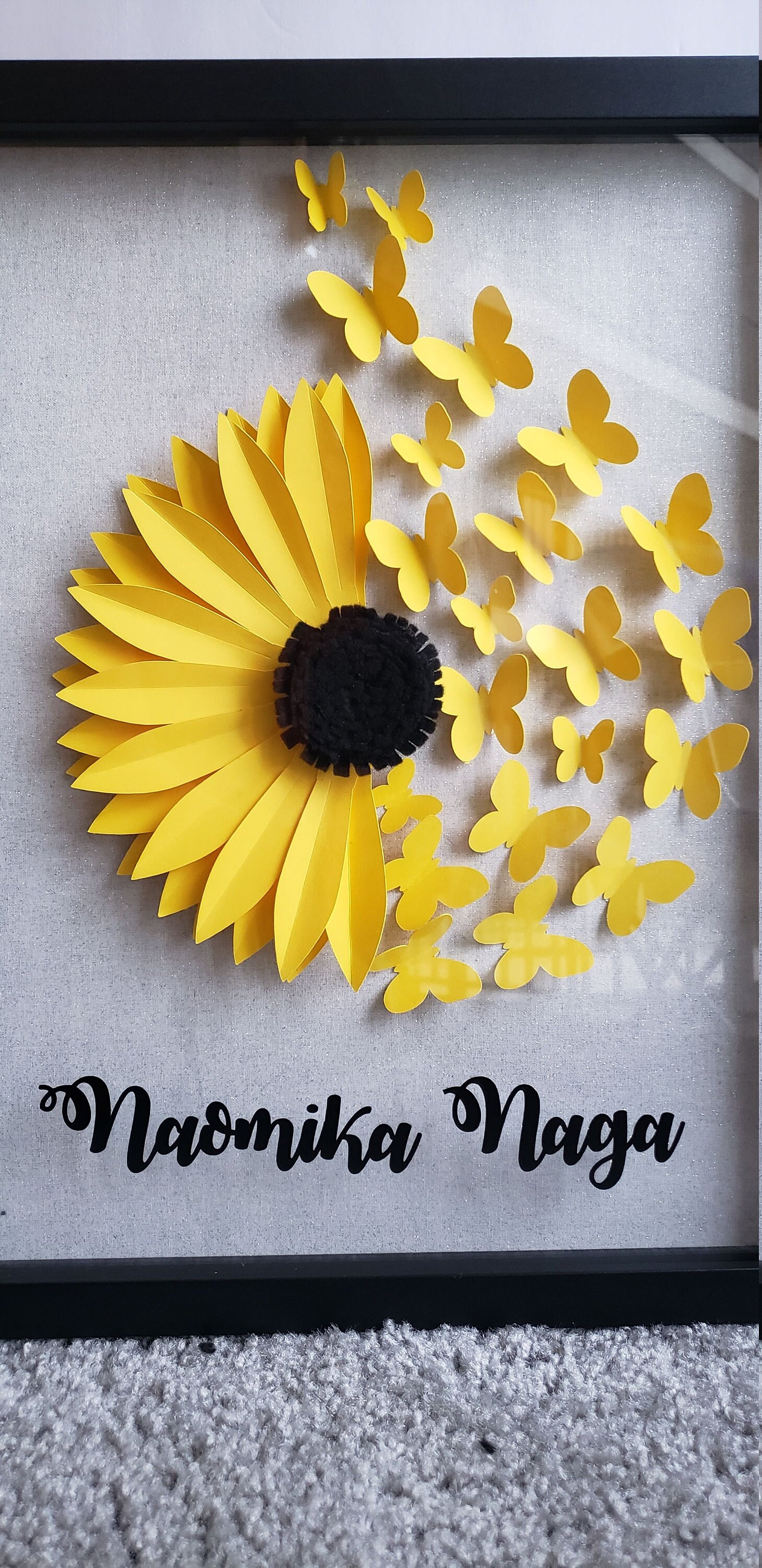 Sunflower Shadow Box Shadow Box Gifts Gifts for Her Gifts for Him ...