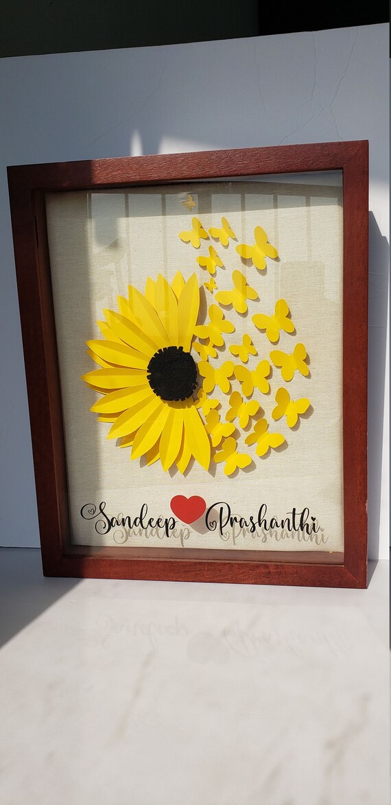 Sunflower Shadow Box Shadow Box Gifts Gifts for Her | Etsy