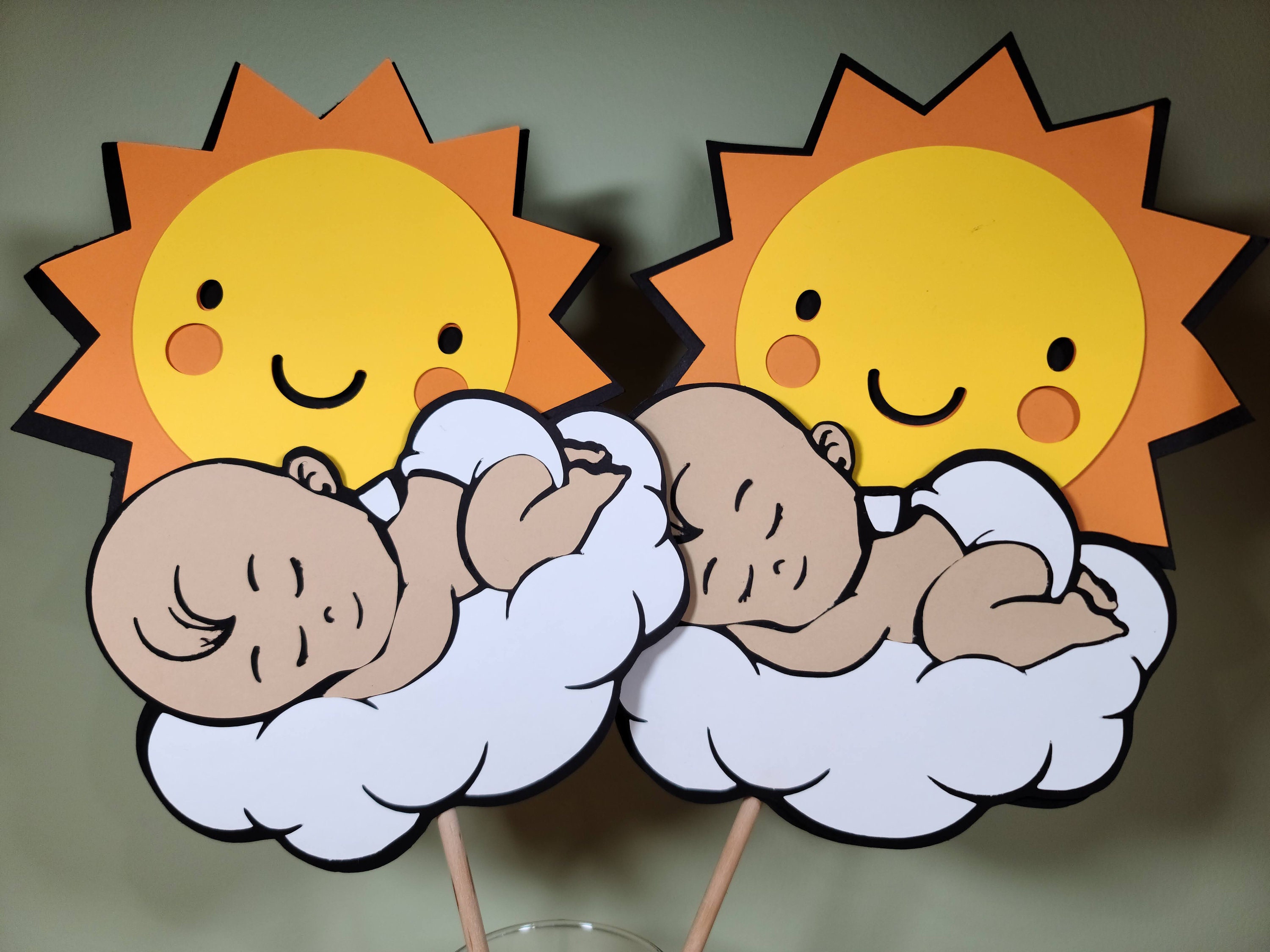 Sun/summer Theme Baby Shower Decor | Cake Topper and Centerpieces ...