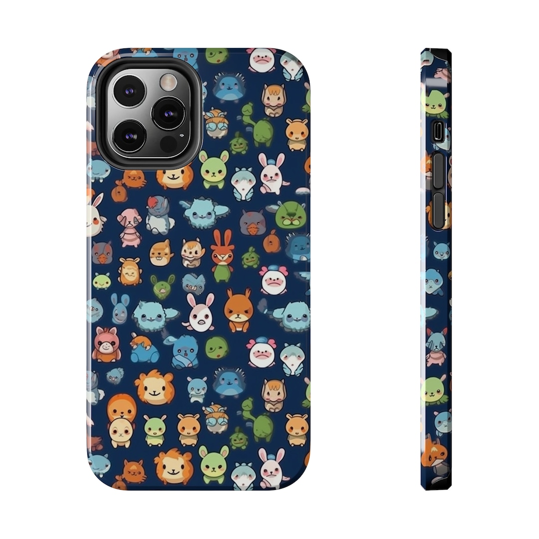 Cute Kawaii Cartoon Animals Pattern iPhone Case, Playful and Cheerful ...