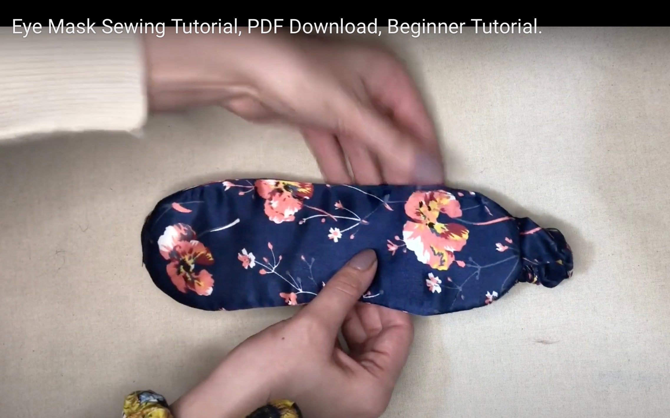 Eye Mask Sewing Pattern: Beginner-friendly PDF + Video Tutorial - Etsy