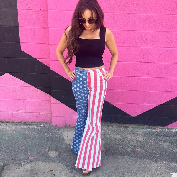 American Flag Pants - Etsy