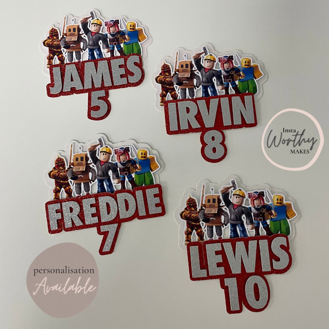 Roblox Cake Topper / Roblox Party / Personalised Roblox Topper / Roblox ...