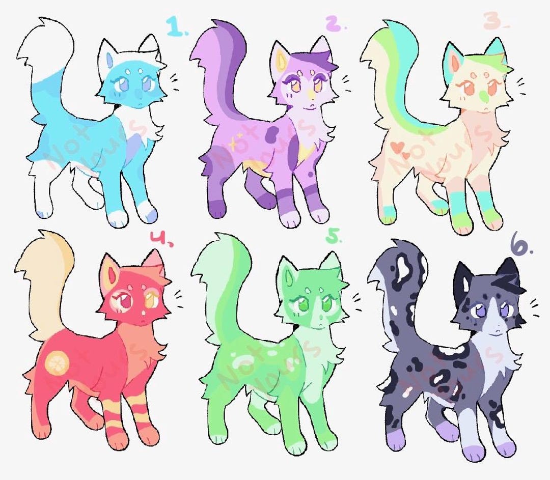Adoptable Furry Cat OC Design – Unique Fursona (digital Download) - Etsy