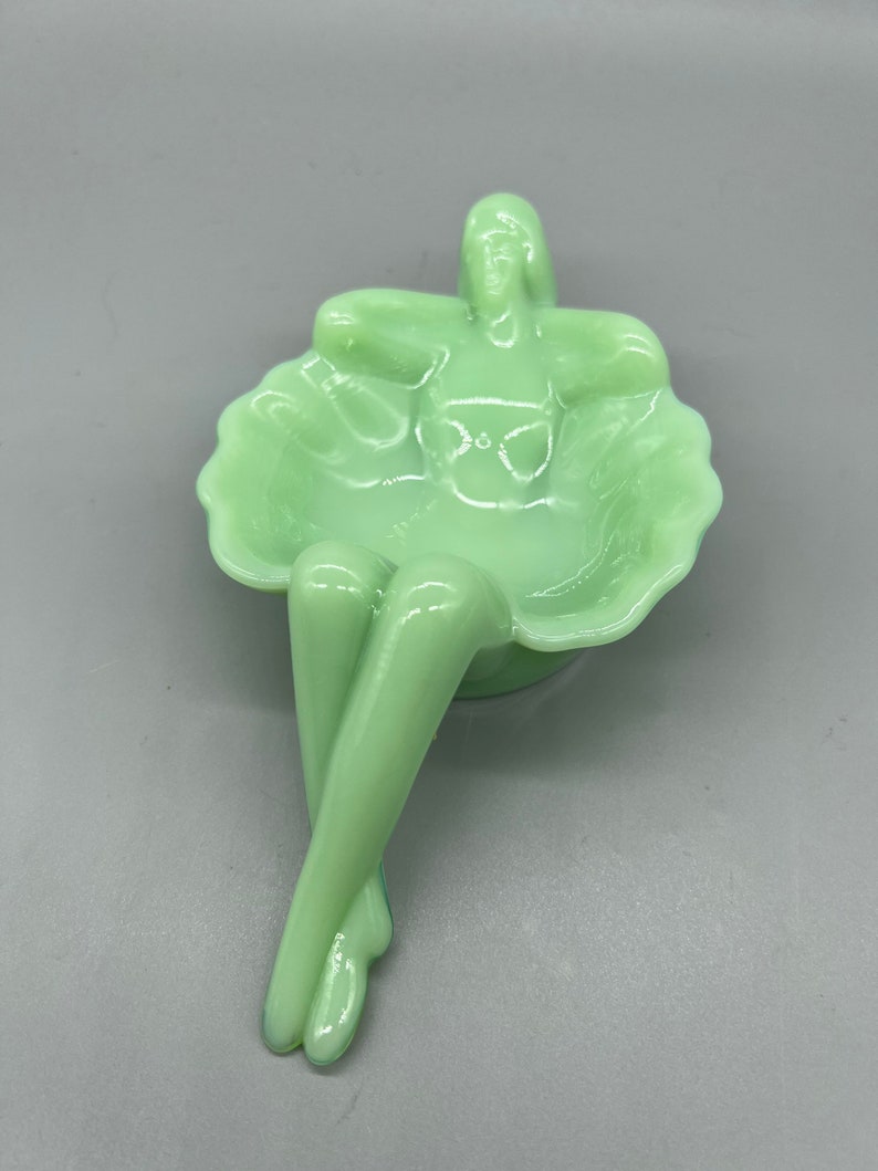 Bathing Beauty Soap Dish / Trinket Dish Jadeite Jadite Jade Green Hand ...