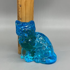 Mosser Hand Crafted Fluffy Kitten Sitting Cat Buffett Blue Glass - Etsy