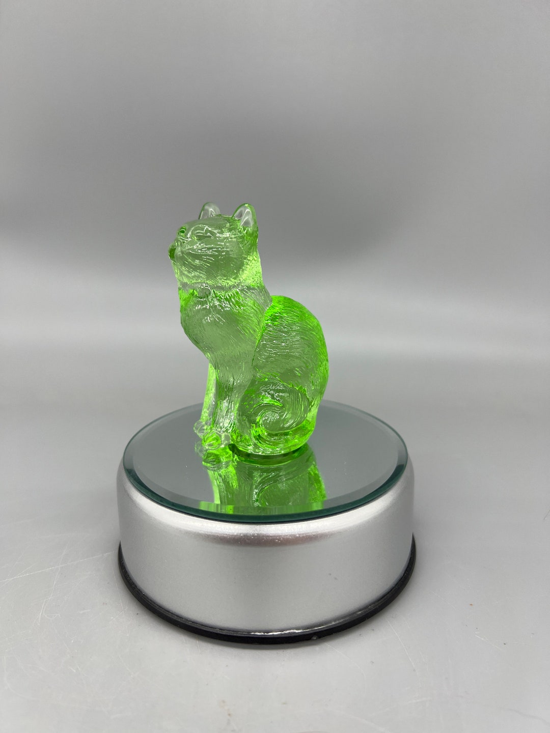 Mosser Vintage Style Glass 3 Sitting Cat Apple Green New Logo - Etsy