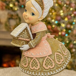 December Diamonds 12" Hand Decorated Mrs. Claus Holding Gingerbread ...