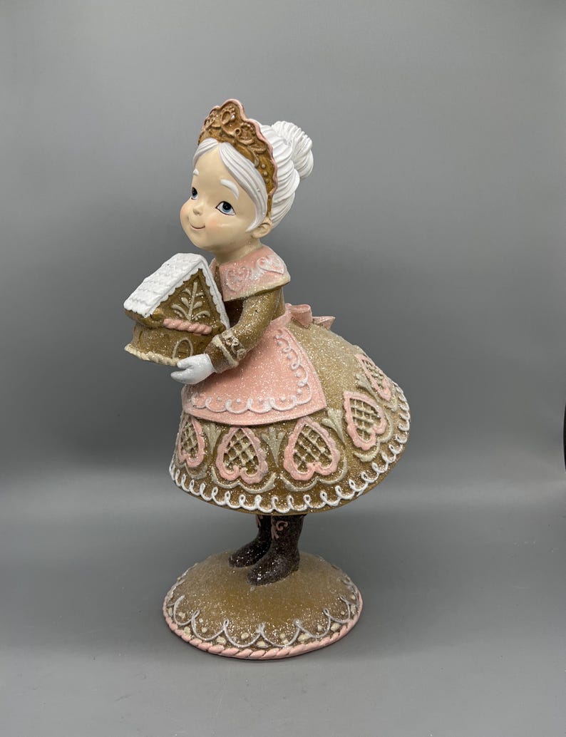 December Diamonds 12" Hand Decorated Mrs. Claus Holding Gingerbread ...