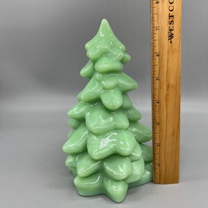 Christmas Holiday Tree Jadeite Jadite Jade Green Glass Mosser USA ...