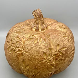 Carved Leaf Pattern Decorative Pumpkin 8.5” - Etsy