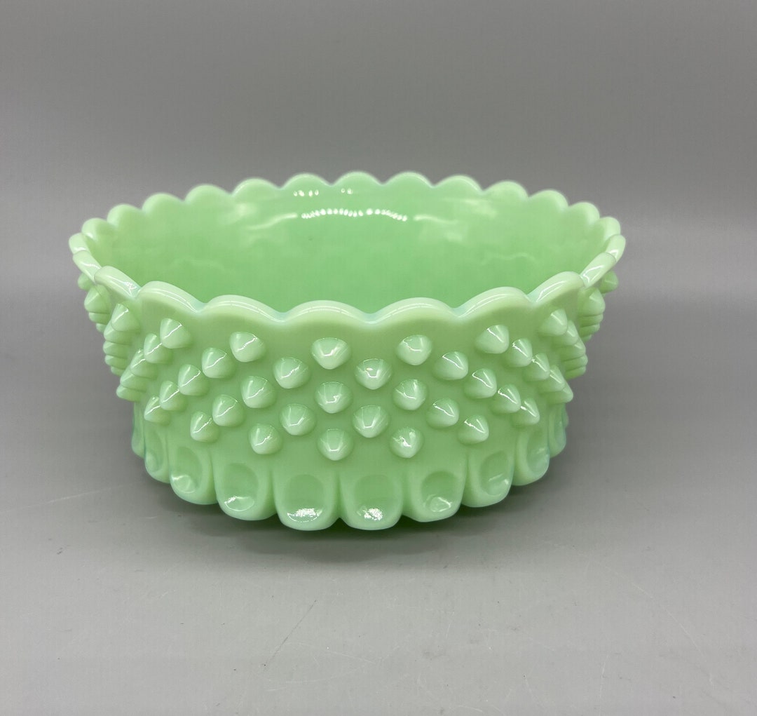 Mosser Jadeite Hobnail Gigi Pattern Serving Bowl - Etsy