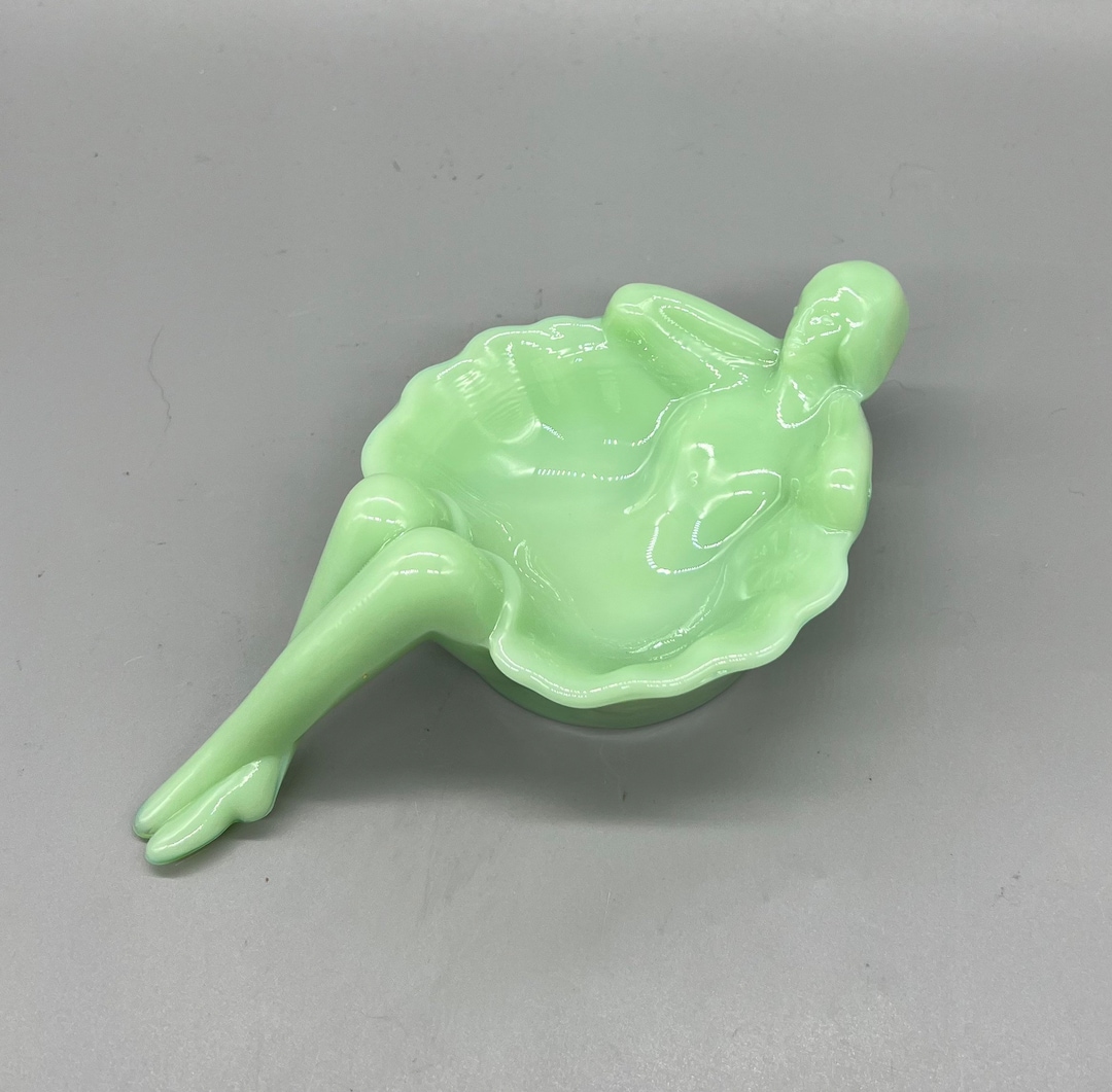 Bathing Beauty Soap Dish / Trinket Dish Jadeite Jadite Jade Green Hand ...