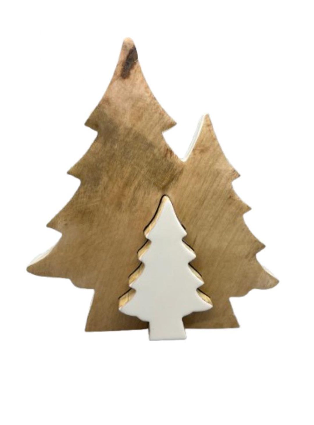 Mango Wood Christmas Tree Cutout of Trees - Etsy