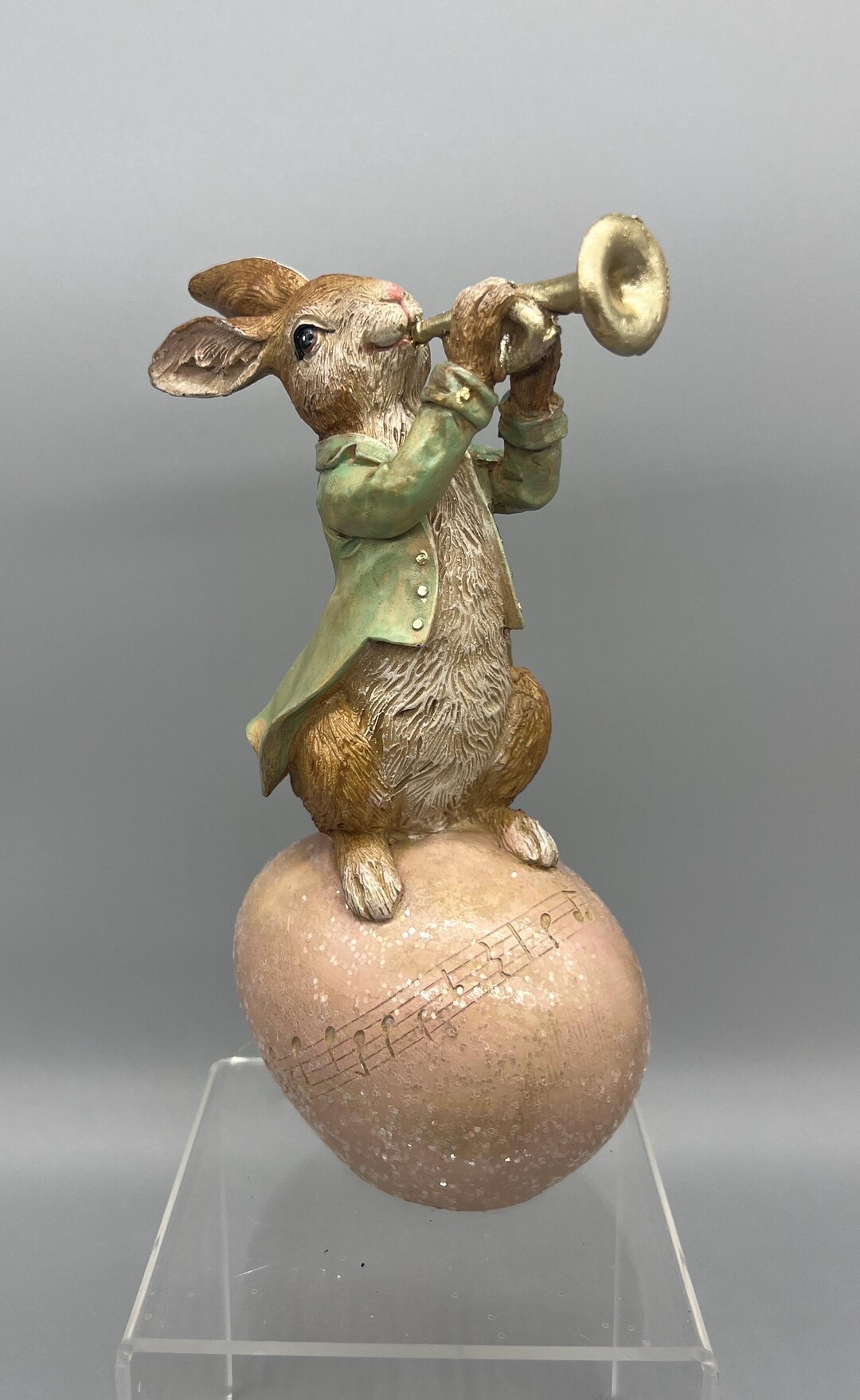 Bunny Playing Violin on Egg - Etsy