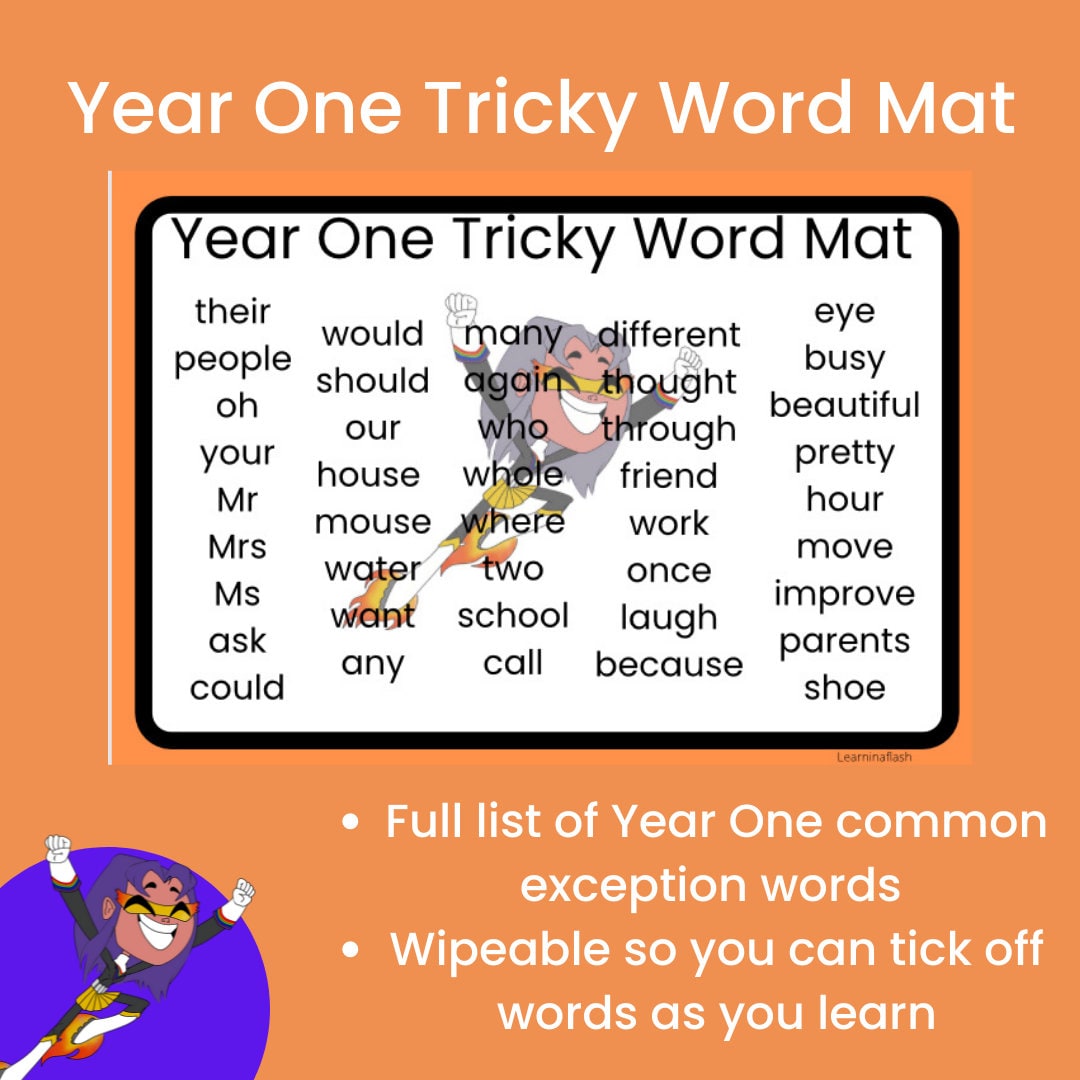 Year One Tricky Word Mat - Etsy