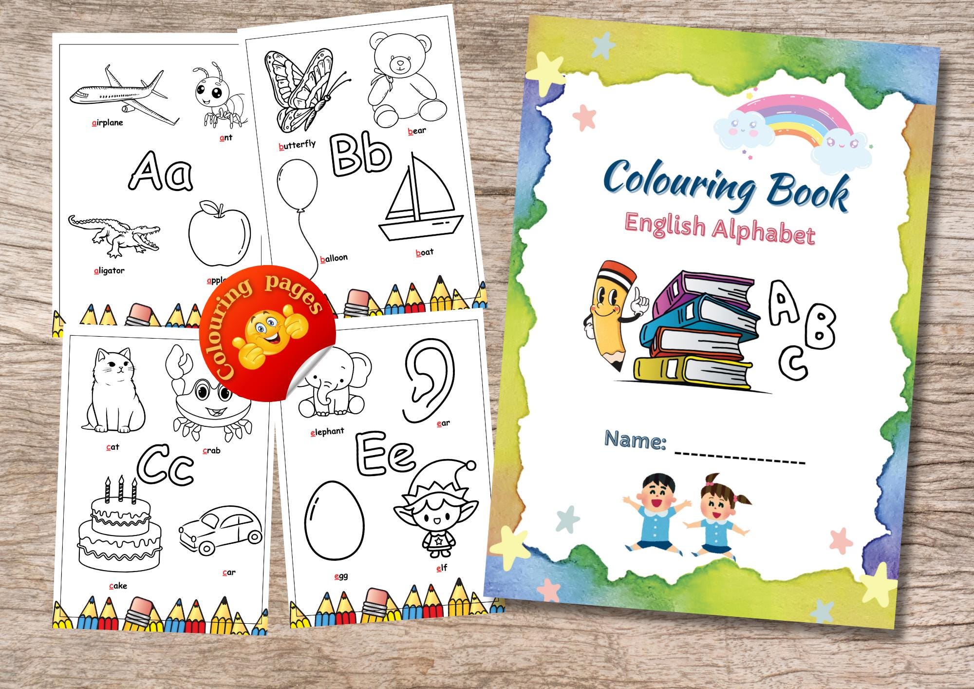 English Alphabet Colouring Book for Kids | Kids Colouring | Reception ...