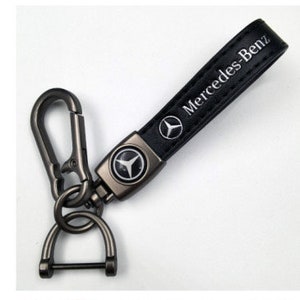 Mercedes Benz Luxury Leather Keychain Keyring Mercedes Benz Logo Great ...