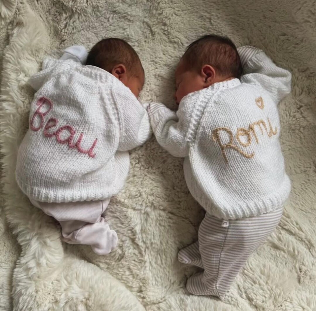 Newborn Baby Personalised Knitted Baby Cardigans - Etsy