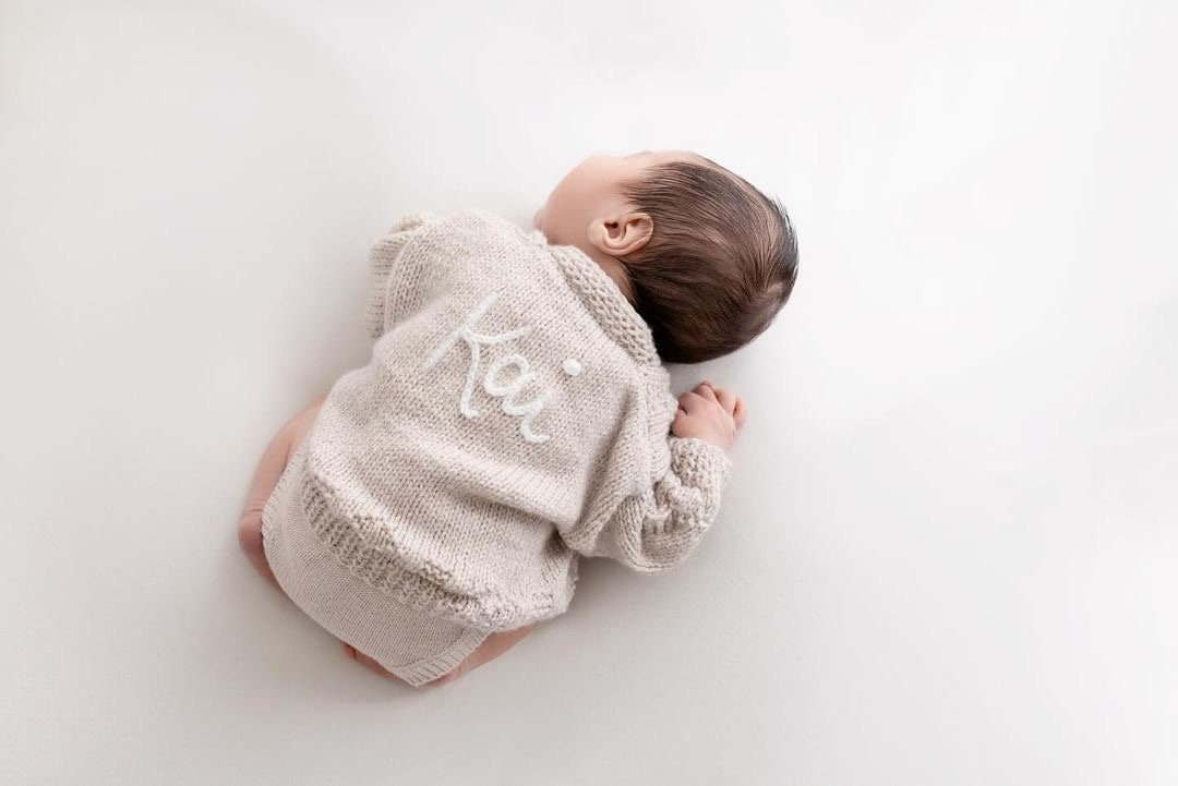 Newborn Baby Personalised Knitted Baby Cardigans - Etsy