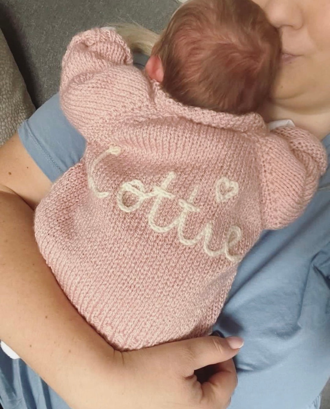 Newborn Baby Personalised Knitted Baby Cardigans - Etsy UK