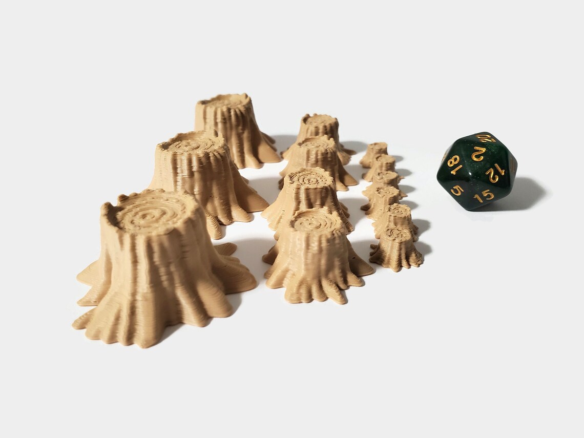 Miniature Tree Stumps 28mm 13pc Set Grim Dark RPG Wargaming - Etsy
