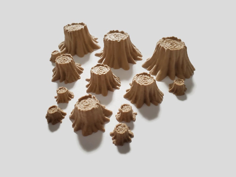 Miniature Tree Stumps 28mm (13pc) Set Grim Dark RPG Wargaming Terrain ...